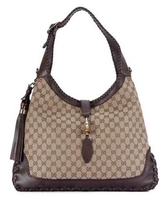 Gucci Brown Monogram Hobo Bag