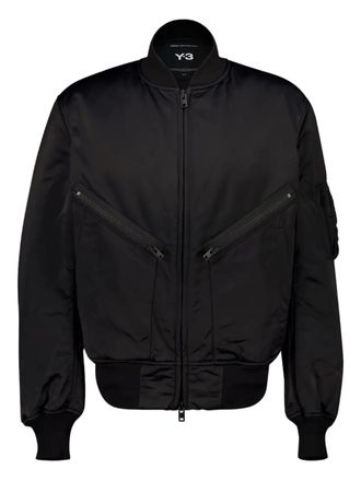 Yohji Yamamoto veste de moto à poche zippée - Noir