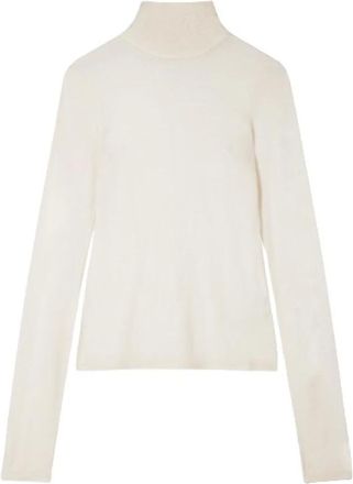 Patrizia Pepe Femme, Pulls, Blanc, Taille: 36 FR Pull &agrave; col roul&eacute; en laine l&eacute;g&egrave;re