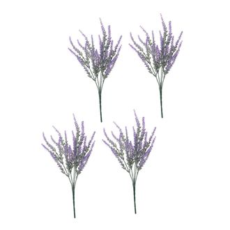 Cabilock K&uuml;nstlicher Lavendelstrau&szlig; 4 St&uuml;ck Kunstblumen Dekoration F&uuml;r Garten Hochzeit Party
