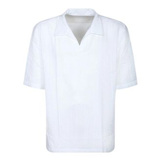 Officine G&eacute;n&eacute;rale Wei&szlig;es Gestreiftes Poloshirt - - Tops - Herren - Wei&szlig; - S