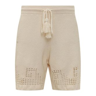 Alanui Homme, Shorts, Beige, Taille: S Knit Bermuda Shorts