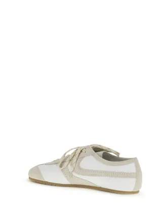 Dries Van Noten Mens Sneakers Suede White Trainers