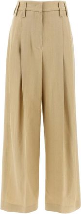Jil Sander Femme, Pantalons, Beige, Taille: 36 FR 100 AW 36 Pants