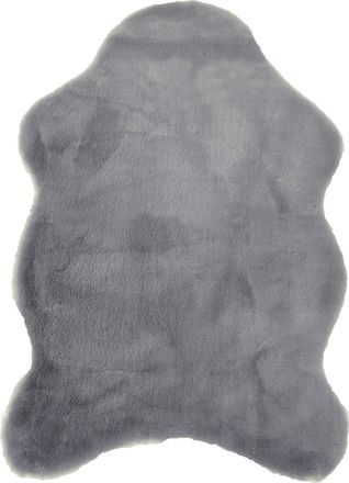 Novel Kunstfell, Grau, Textil, Tierform, 40x60 cm, waschbar, Teppiche & B&ouml;den, Teppiche, Fellteppiche
