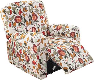 Generic Sesselschoner für Relaxsessel 4-Teilig Elastisch Komplett Waschen mit Seitentasche weich atmungsaktiv Hundesofa-Bezug waschbar Universalbezug for Chiv