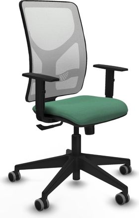 Piqueras y Crespo Schreibtischstuhl in Wassergr&uuml;n, mit 1D-Armlehnen, h&ouml;henverstellbare Lendenwirbelst&uuml;tze, ausgestattet mit 3 Positionen und Schneidschaum, Wei&szlig;/Smaragd