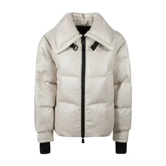 Moncler Femme, Vestes, Blanc, Taille: 40 FR Sandane Short Down Jacket