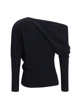 Tom Ford Womens Sweater Asymmetric Black Merino Wool (ovis Aries) Tops Top