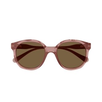 Chlo&eacute; Sonnenbrille aus gewelltem Acetat - - Accessories - Damen - Rosa - 47 MM