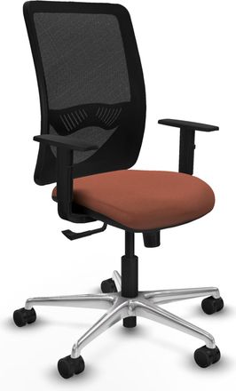 Piqueras y Crespo Schreibtischstuhl Zulema, h&ouml;henverstellbare Lendenwirbelst&uuml;tze, ausgestattet mit 3 Positionen und Schneidschaum, mit Rollen von 65 mm, Nylon, Schwarz/