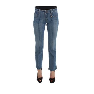 Costume National Baumwoll-Slim-Fit-Cropped-Jeans - - Jeans - Damen - Blau - W26