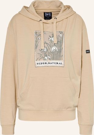 super.natural Hoodie Snowdrops Mit Merinowolle beige