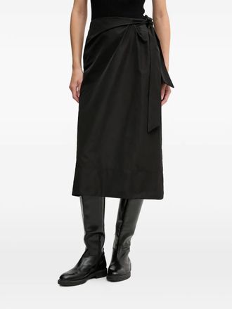 Sandro Ferrone jupe portefeuille &agrave; design nou&eacute; - Noir