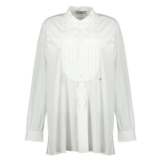 Prada Cotton Shirt - - Blouses & Shirts - Damen - Wei&szlig; - S