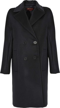 Max Mara Knielanger Mantel - Blau