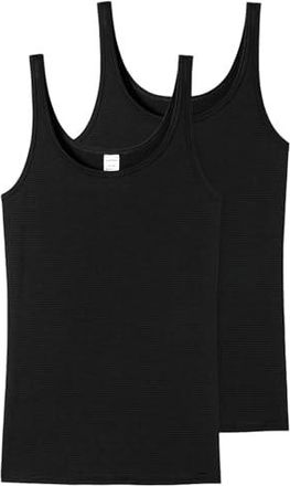 Schiesser Lot de 2 d&eacute;bardeurs &agrave; Bretelles pour Femme - Modal Essentials, Noir_162896, 48