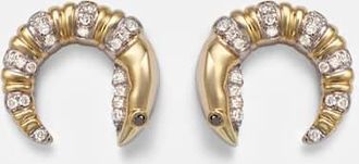 Yvonne L&eacute;on Yvonne L&eacute;on Ohrringe &Eacute;crevisse aus 9kt Gelbgold (375/1000) mit Diamanten