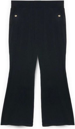 Fiorella Rubino Femme, Pantalons, Noir, Taille: 38 FR Flare Knit Pants