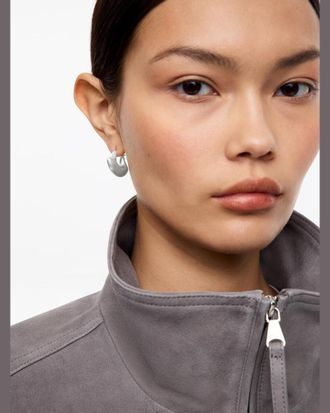 Arket Halbmondf&ouml;rmige Hoops -Silberfarben