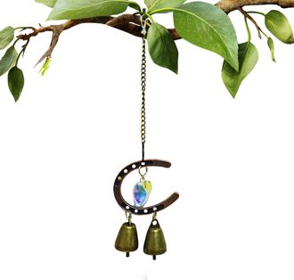 Generic Windspiele F&uuml;r Drau&szlig;en - Ornament F&uuml;r Meditation | Hufeisen Windspiele Outdoor Dekoration, Traufe Garten Balkon Familie Freunde Einweihungsparty Party