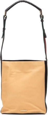 Gucci Hobo Bags - Canvas Web Shoulder Bag - Gr. unisize - in Braun - für Damen