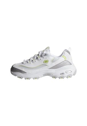 Skechers DLites Chromatic Damen Sneaker White/Silver/Lime EU 41