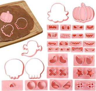 Generic Sghtil Lot de 30 moules &agrave; p&acirc;tisserie pour Halloween, timbres et ustensiles de p&acirc;tisserie pour Halloween | Fournitures de d&eacute;coration s&ucirc;re pour f&ecirc;tes au
