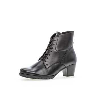 Gabor Damen Schn&uuml;rstiefeletten, Frauen Schn&uuml;rboots,Komfortable Mehrweite (H),uebergangsschuhe,Schnuerung,schwarz (Micro),40.5 EU / 7 UK
