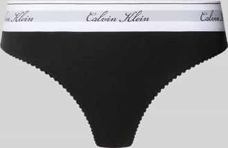 Calvin Klein Underwear String aus Baumwoll-Mix mit Modal-Anteil Modell SCRIPT Thong