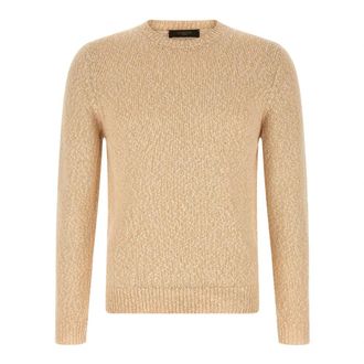 Zanone Gestrickter Baumwollpullover - - Knitwear - Herren - Beige - XL