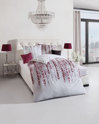 Kaeppel Bettwäsche Satin rot Größe 135x200 cm (80x80 cm)