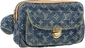 Louis Vuitton Sac banane Pre-owned Vintage en toile - Femme - Pre-owned - Bleu - Taille: ONE Size