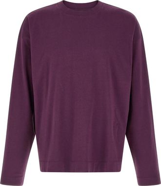 Dries Van Noten Homme, Sweatshirts et sweats &agrave; capuche, Violet, Taille: S Hegland Cotton Jersey Crew Neck T-Shirt