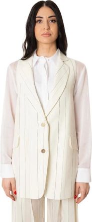 Semicouture Femme, Vestes, Blanc, Taille: 40 FR Gilet Elenoir