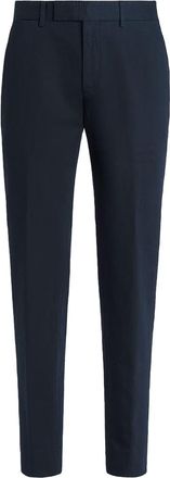 Ermenegildo Zegna Cotton-Linen Chino Trousers - Navy