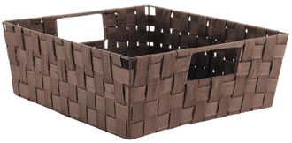 Whitmor Aufbewahrungskorb mit gewebtem Riemen, Java, 33 x 38,1 x 12,7 cm