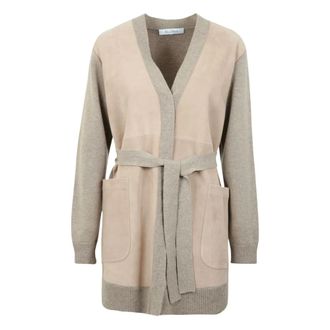 Max Mara Woll-Kaschmir-Strickjacke - - Knitwear - Damen - Beige - M