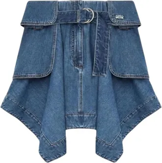 Loewe Femme, Jupes, Bleu, Taille: 38 FR Jupe Cargo en Denim