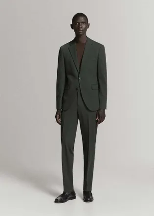 Mango Veste costume Mil&aacute;n slim-fit kaki - Homme - 46 - MANGO MAN