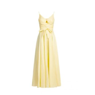 Zimmermann &Auml;rmelloses Midikleid mit Bindeg&uuml;rtel - - Dresses - Damen - Gelb - XS