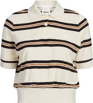 Bellerose Polo ray&eacute; Crixus &agrave; manches courtes en coton m&eacute;lang&eacute;