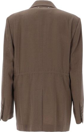 Golden Goose Double-Breasted Virgin Wool Blazer - Dove