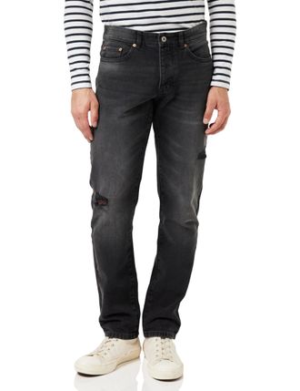 Benetton Herren Pantalone 4AW7UE00G Jeans, Blu Scuro Denim 821
