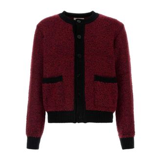 Ernest W. Baker Melange Tiziano Cardigan - - Knitwear - Herren - Rot - M