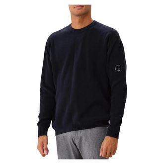 C.P. Company Chenille-Baumwoll-Total Eclipse Pullover - - Knitwear - Herren - Blau - 2XL