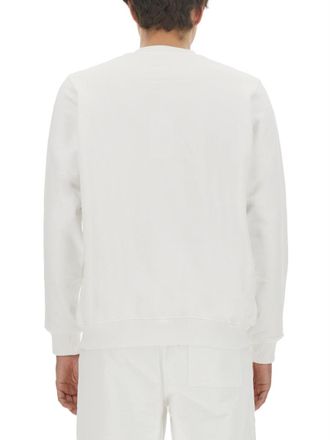Casablanca Logo-Embroidered Organic Cotton Sweatshirt - White