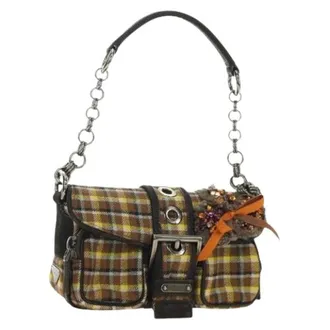 Prada Pre-owned Vintage Canvas Mini Shoulder Bag - Femme - Pre-owned - Brun - Taille: ONE Size