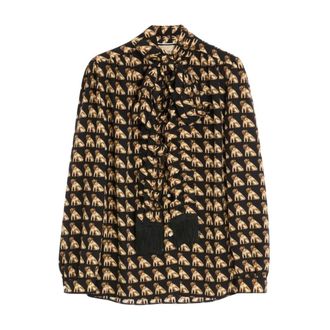 Valentino Garavani Bedrucktes Seidenhemd - - Blouses & Shirts - Damen - Mehrfarbig - XS
