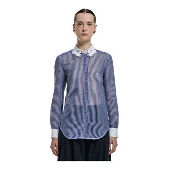 Vivetta Vivetta, Femme, Blouses et Chemises, Bleu, Taille: 38 FR Chemise &agrave; rayures